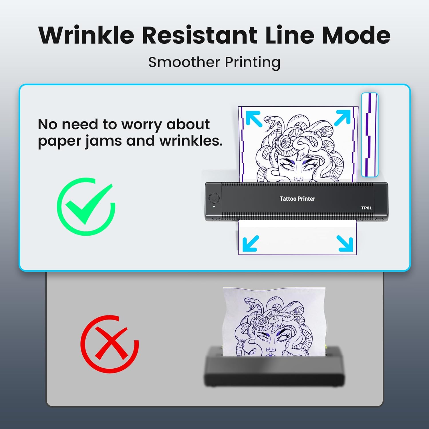 Impresora Térmica Tattoo ItriAce TP81: Conexión Bluetooth, Ideal para Tatuadores, Compatible con ...